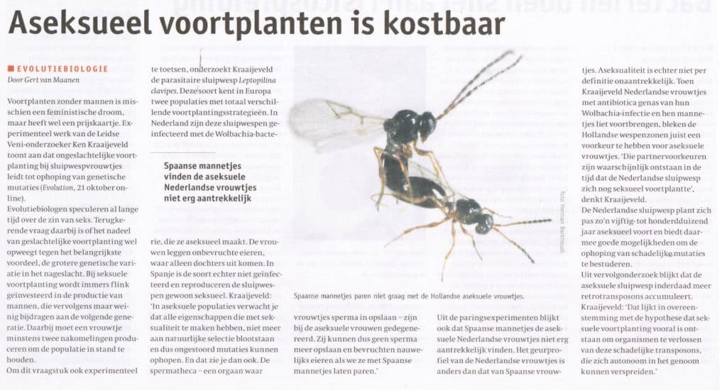 Voortplanting-bovenbouw | Biologielessen.nl